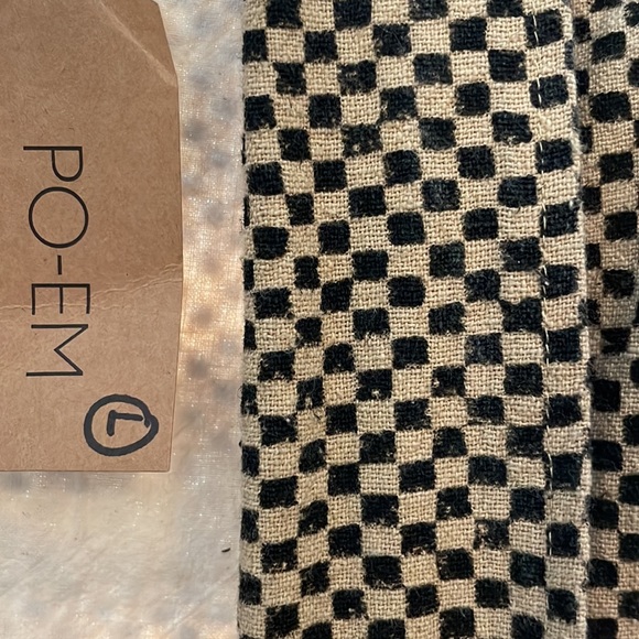 poem | Jackets & Coats | Poem Check Swing Jacket In Tan And Black Mini ...